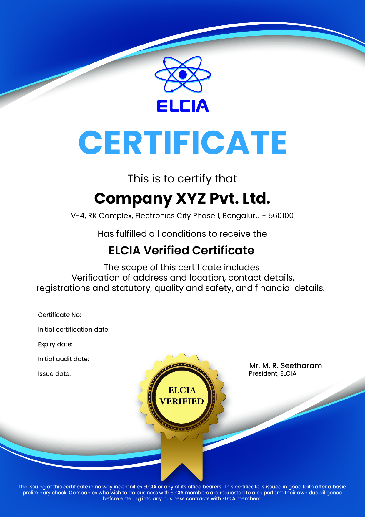 ELCIA Verified | ELCIA